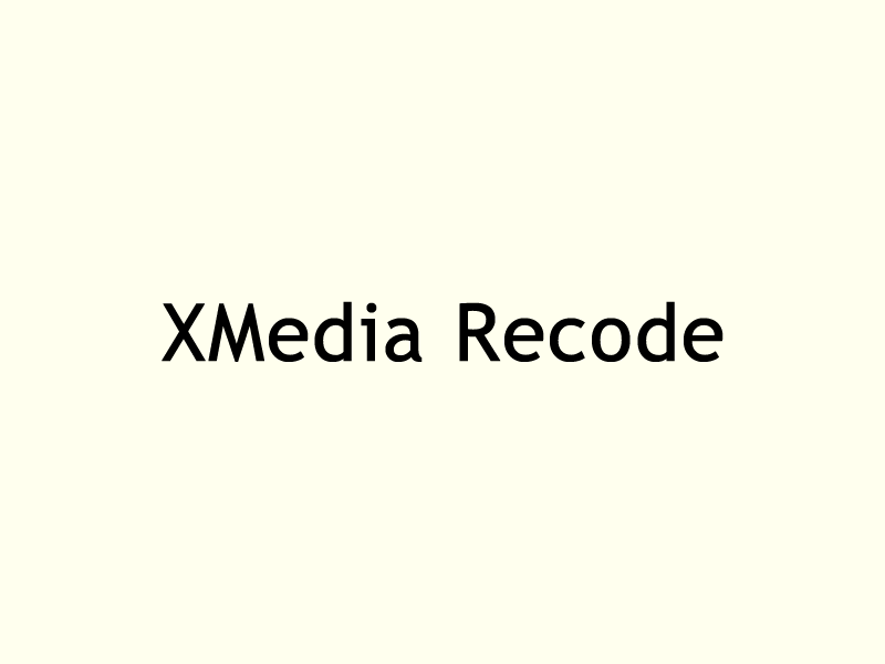 XMedia Recode funziona con tutti i formati audio e video